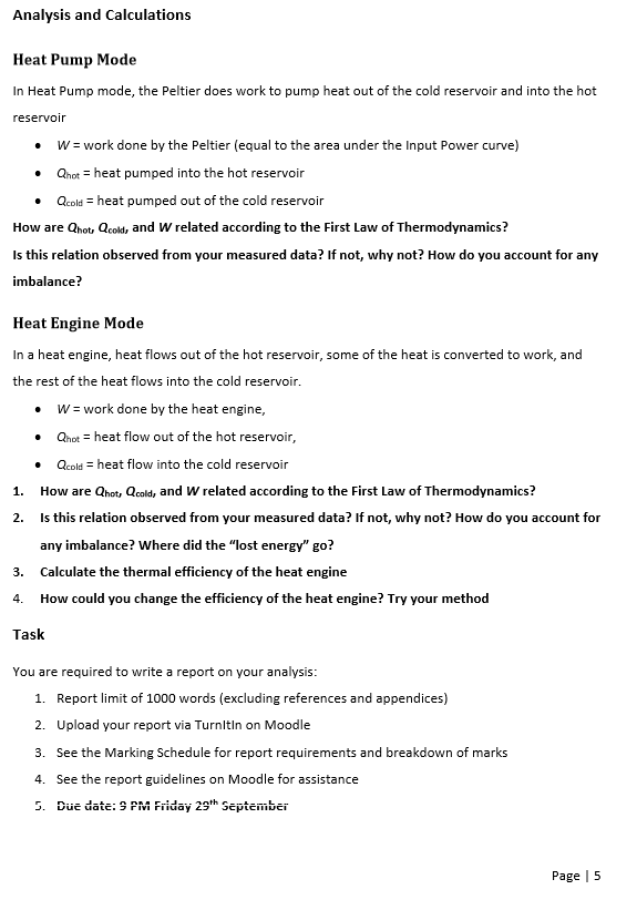 Solved i am doing the lab report for heat pump and heat | Chegg.com