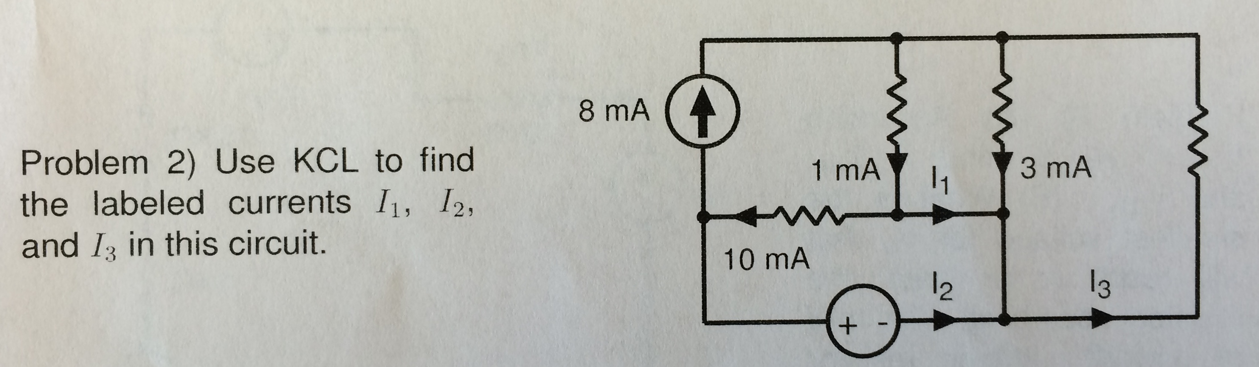 Solved Using KCL find the currents I1, I2, and I3. Please | Chegg.com
