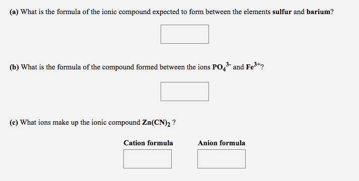 Solved What is the formula of the ionic compound expected to | Chegg.com