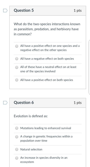 Solved D Question 5 1 pts What do the two-species | Chegg.com