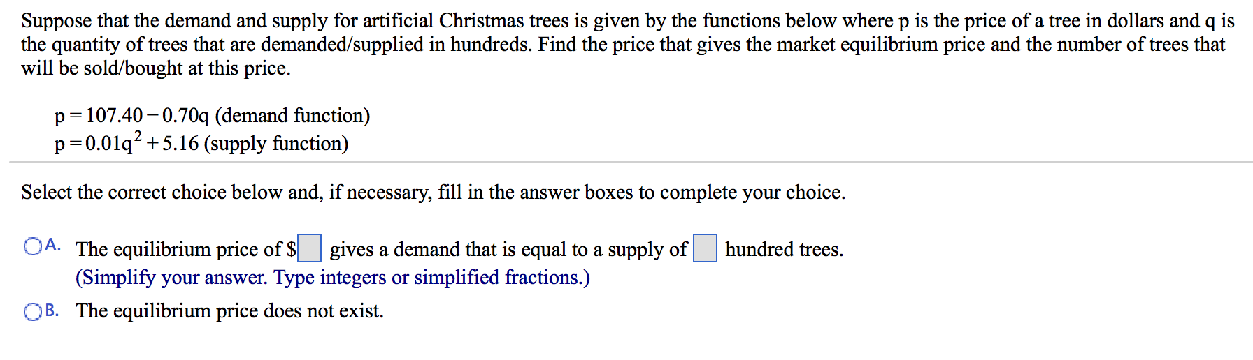 Solved Suppose that the demand and supply for artificial | Chegg.com