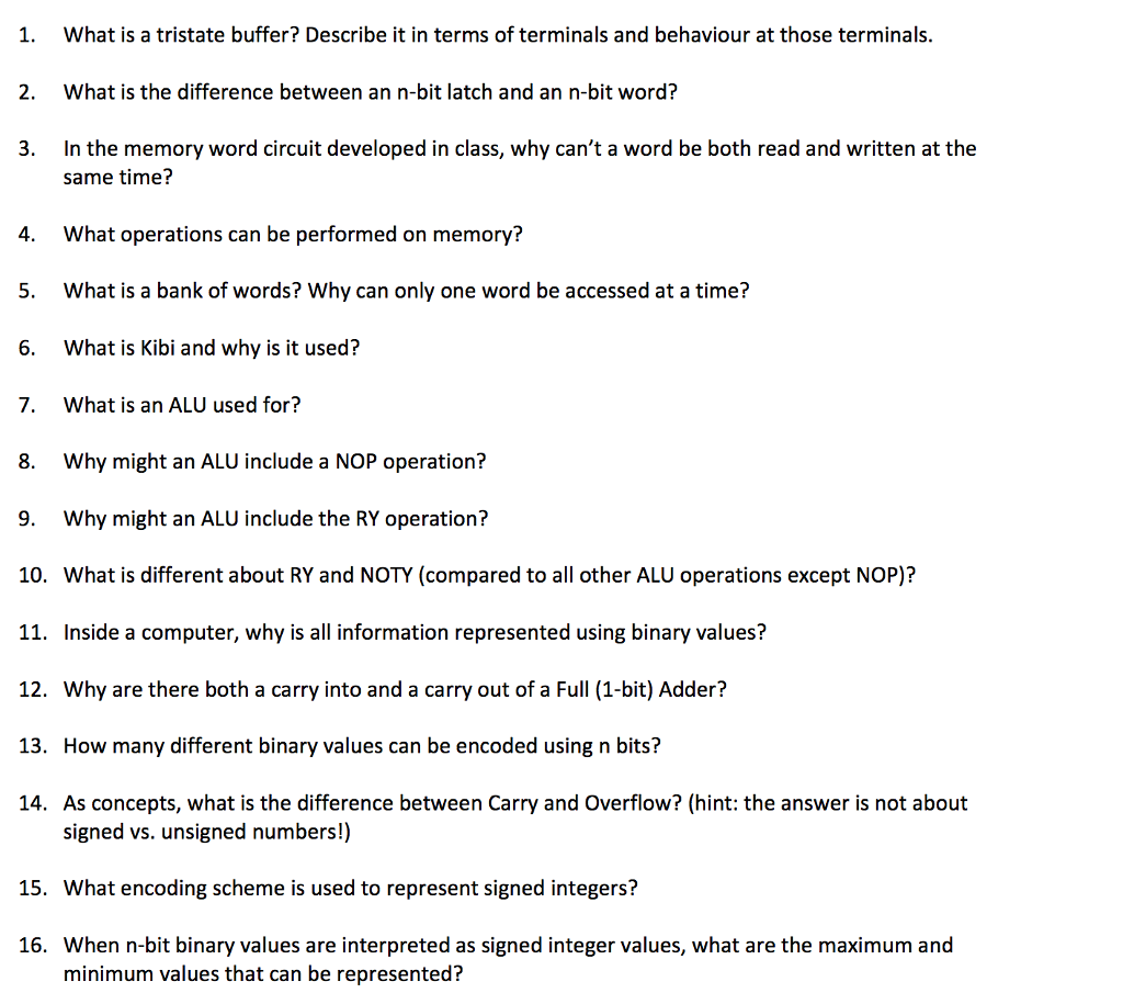 Solved What is a tristate buffer? Describe it in terms of | Chegg.com