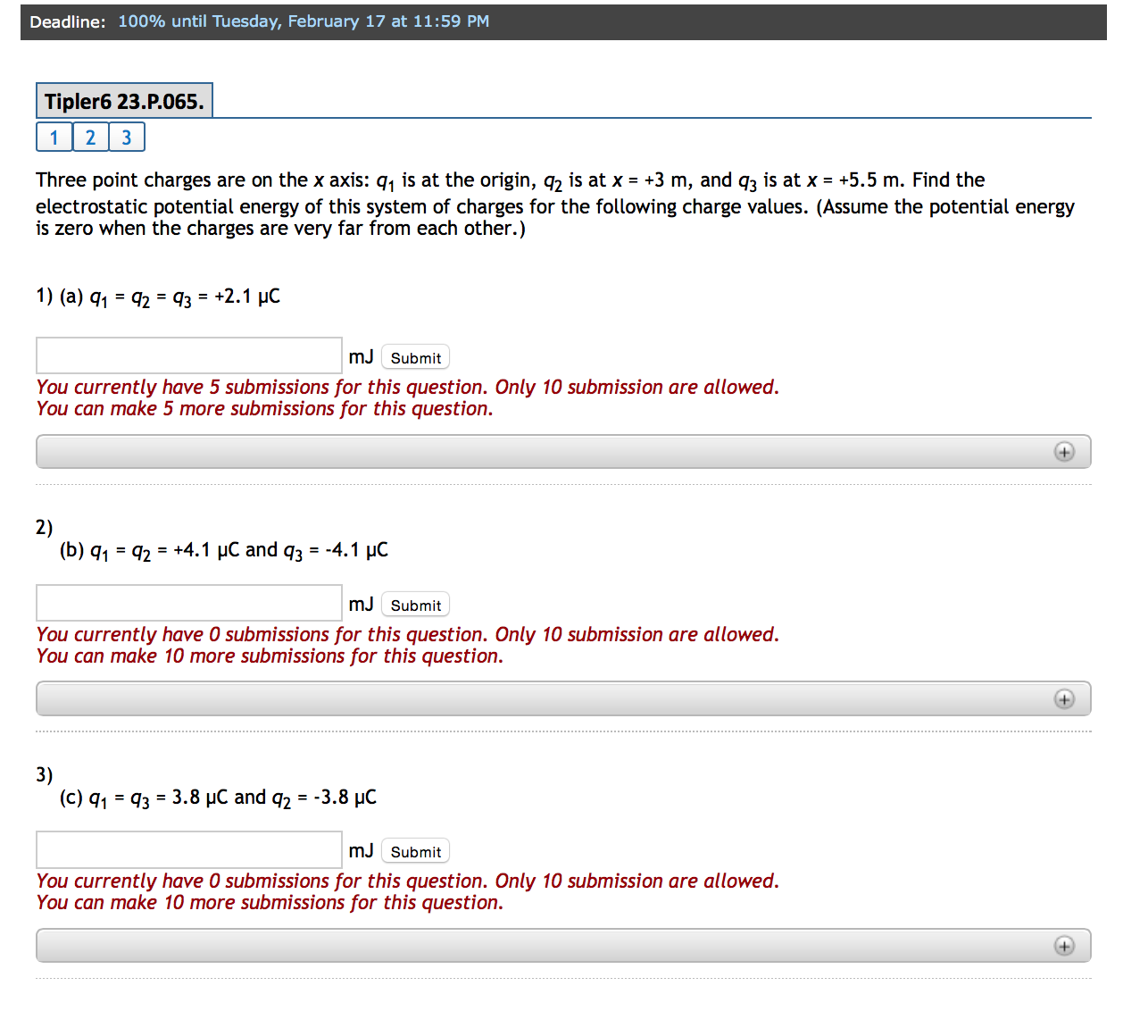 Solved Three point charges are on the x axis: q1 is at the | Chegg.com