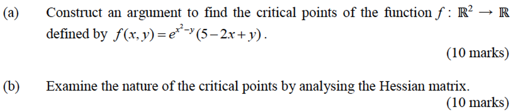 Solved Construct an argument to find the critical points of | Chegg.com