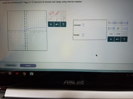 Solved Graph the function g(x) = log_3 (x + 2) and give its | Chegg.com