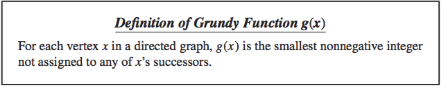 8. Find the Grundy function for graphs or games in | Chegg.com