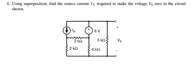 Solved Using superposition, find the source current I_X | Chegg.com