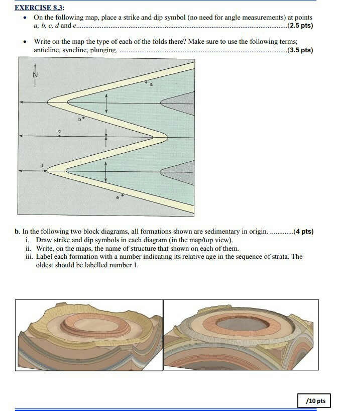 Solved EXERCISE: On the following map, place a strike and | Chegg.com