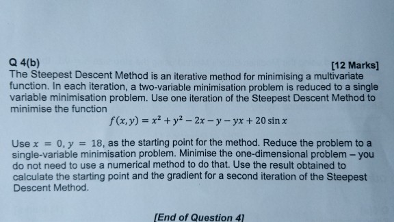 Solved Q 4 A [13 Mark Use A Second Order Finite Difference