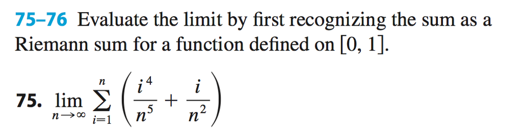 Solved 75-76 Evaluate the limit by first recognizing the sum | Chegg.com