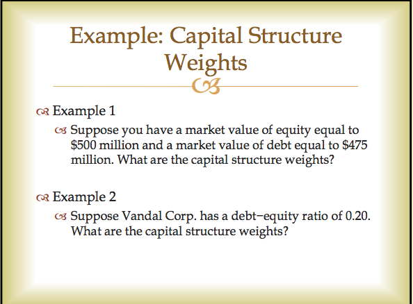 Solved Example: Capital Structure Weights Example 1 os | Chegg.com