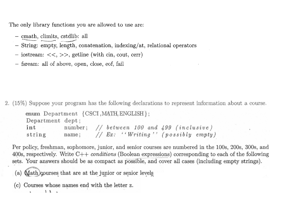 Solved The Only Library Functions You Are Allowed To Use 