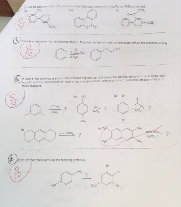 Solved Predict the major products of bromination of the | Chegg.com