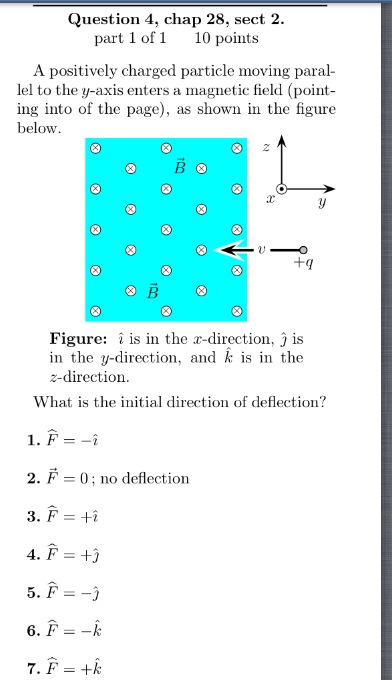 Solved A positively charged particle moving parallel to the | Chegg.com