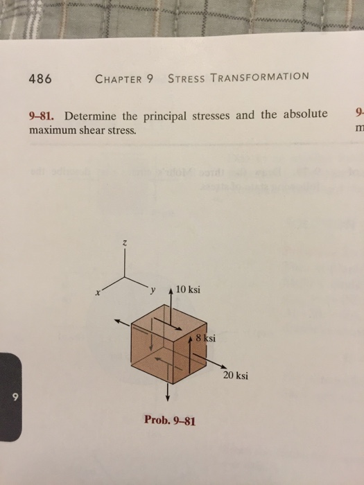 Solved 486 CHAPTER 9 STRESS TRANSFORMATION 9-81. Determine | Chegg.com Solved 486 CHAPTER 9 STRESS TRANSFORMATION 9-81. Determine | Chegg.com