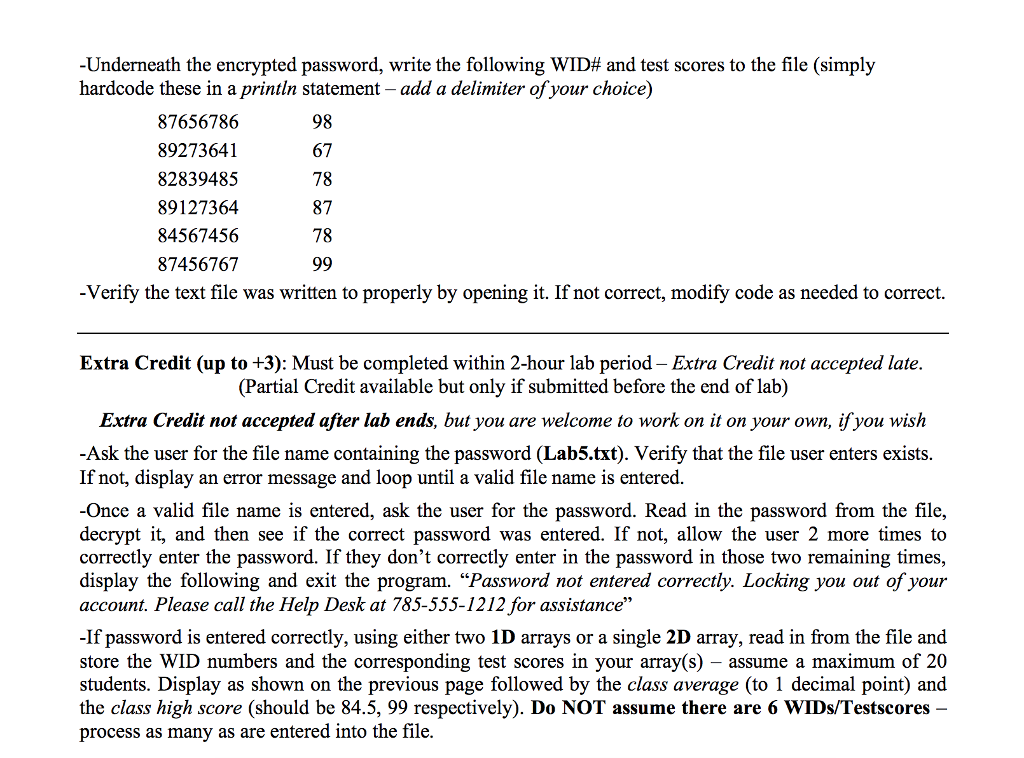 Before you begin, DOWNLOAD the file Lab5.java from | Chegg.com
