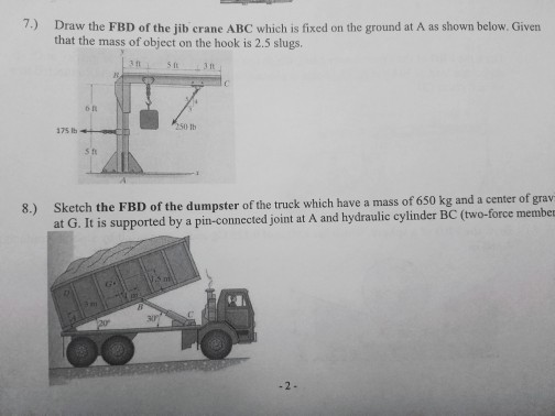 Solved Directions: All FBD must be drawn in the given spaces | Chegg.com