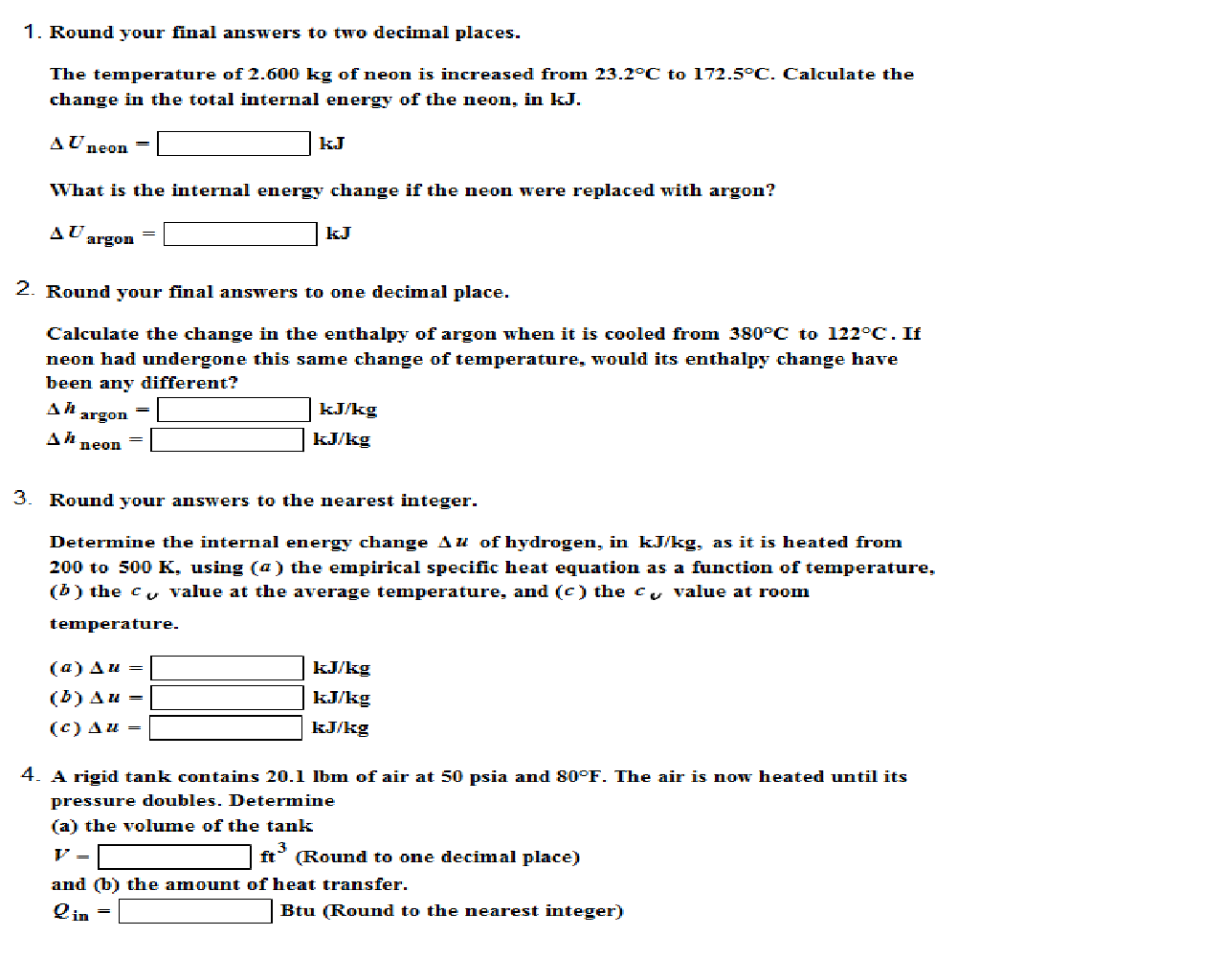 Solved Round your final answers to two decimal places. | Chegg.com