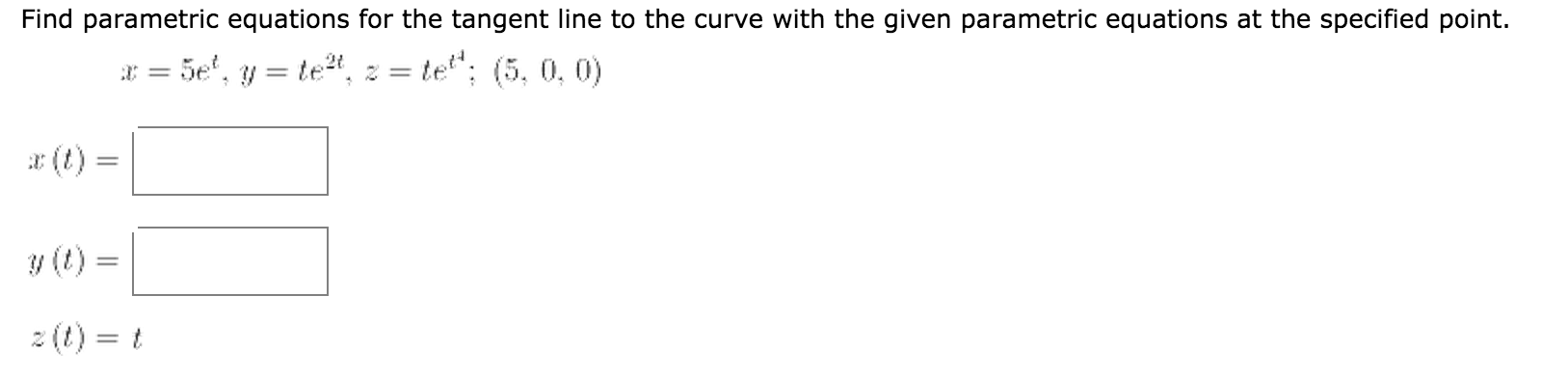 Solved: Find Parametric Equations For The Tangent Line To ... | Chegg.com