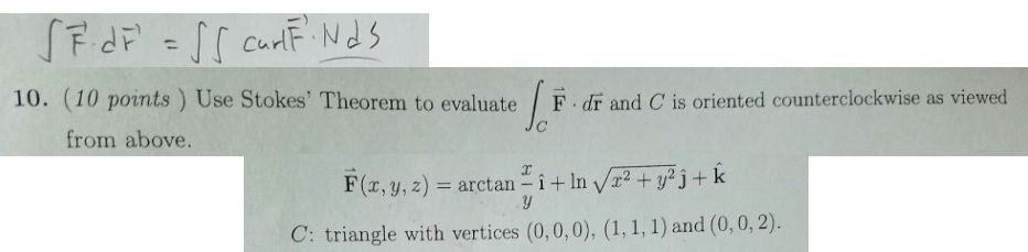 Solved Use Stokes' Theorem to evaluate integral_C F middot | Chegg.com