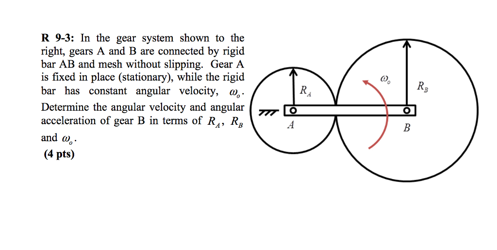 In the gear system shown to the right, gears A and B | Chegg.com