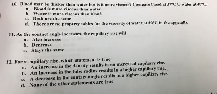 Solved Blood may be thicker than water but is it more | Chegg.com