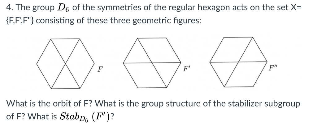 De of the symmetries of the regular 4. The group | Chegg.com