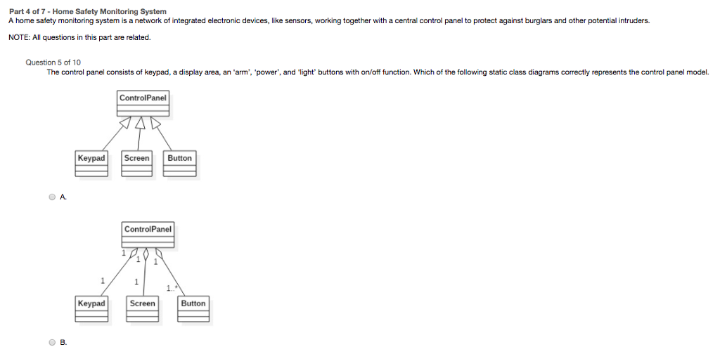 Solved Part 4 of 7- Home Safety Monitoring System A home | Chegg.com