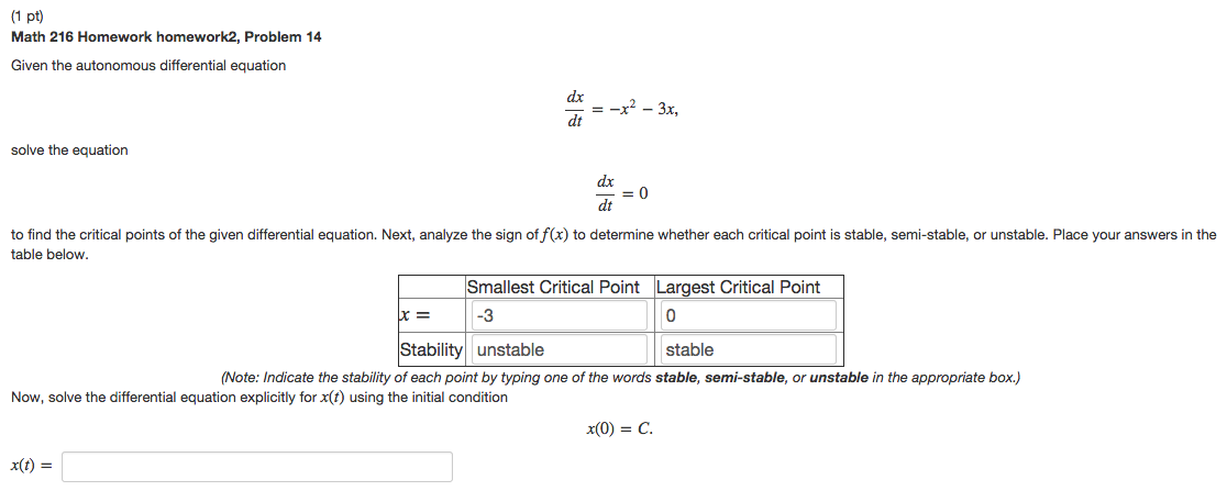 Solved Now, solve the differential equation explicitly for | Chegg.com