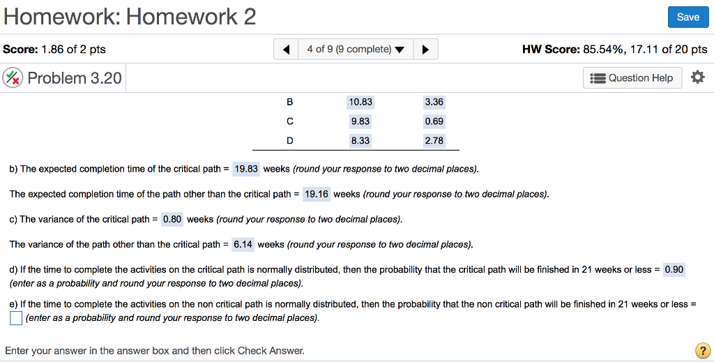 Solved Homework: Homework Score: 1.86 of 2 pts %) Problem | Chegg.com