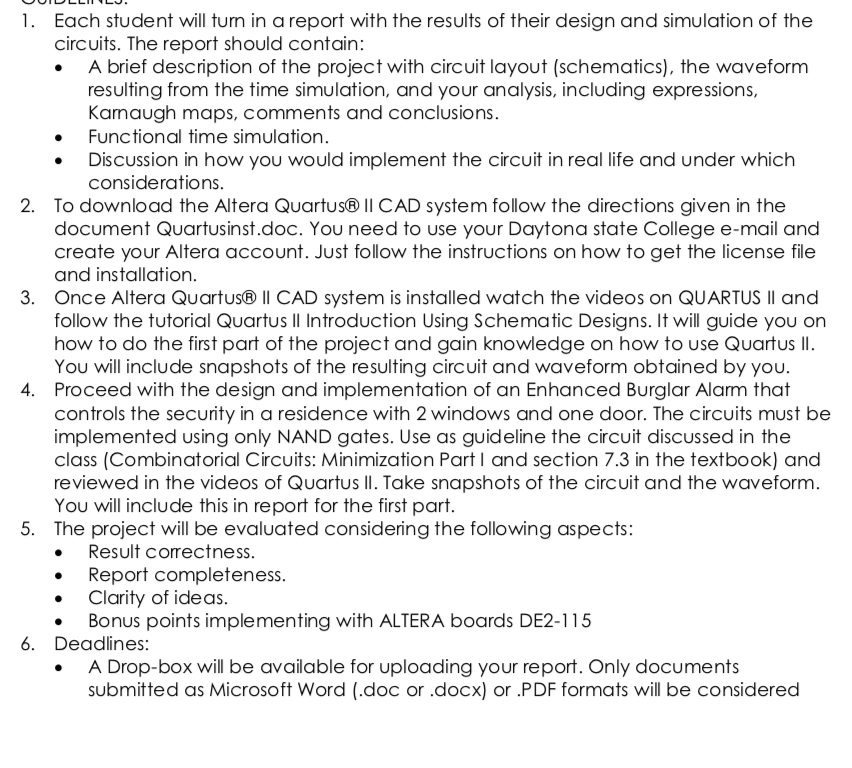 1. Each student will tum in a report with the results | Chegg.com