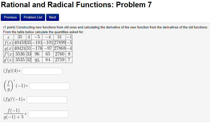 Solved Constructing new functions from old ones and | Chegg.com