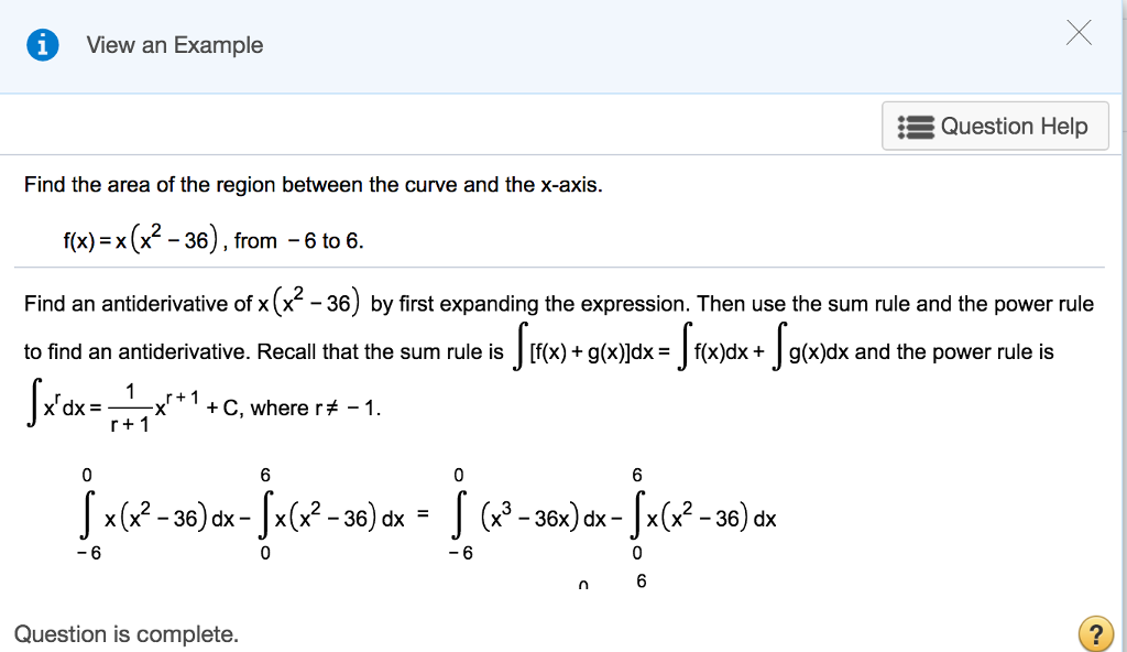 Solved 6.4.8 Find the area of the region between the curve | Chegg.com
