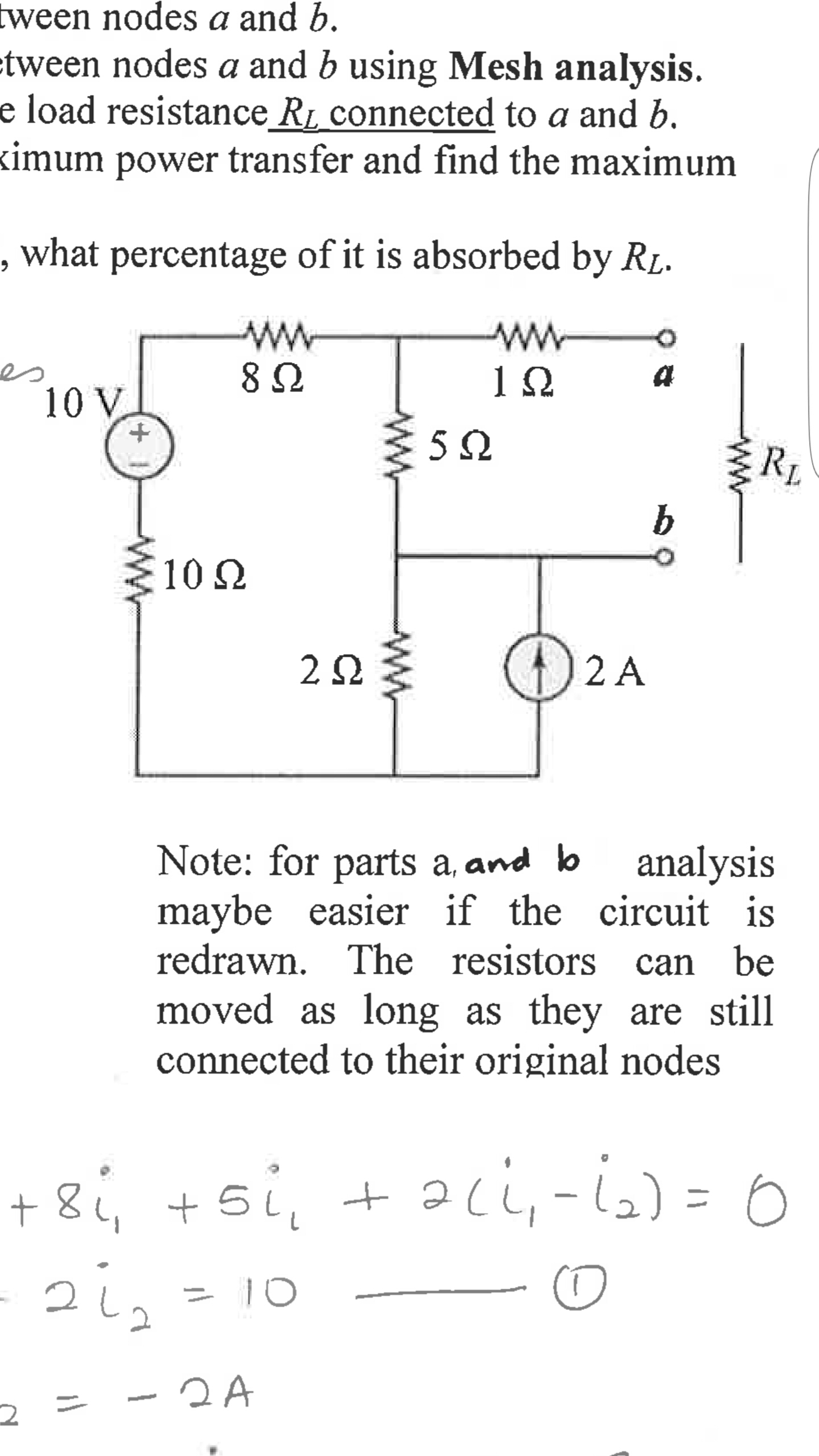 Solved Use mesh analysis to find Vab, Vbc, and the voltage | Chegg.com
