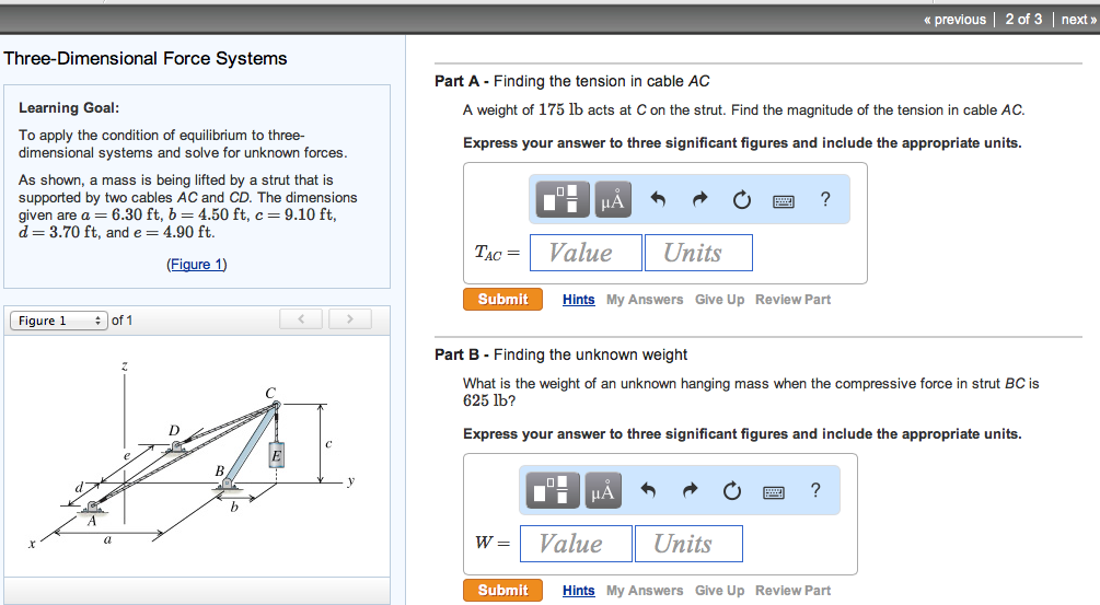 Solved Three-Dimensional Force Systems Learning Goal: To | Chegg.com Solved Three-Dimensional Force Systems Learning Goal: To | Chegg.com