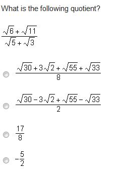 Solved What is the following quotient? What is the | Chegg.com