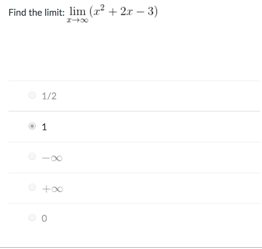 Solved Find the limit: lim x rightarrow infinity (x^2 + 2x - | Chegg.com