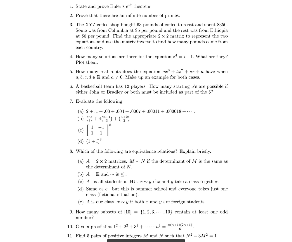 Solved State and prove Euler's e^i theta theorem. Prove | Chegg.com