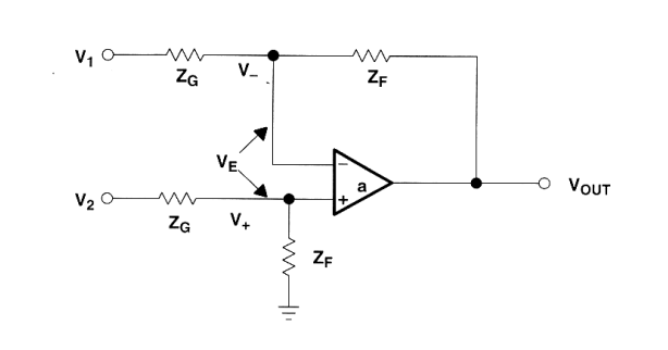 Solved Derive the relationship between Vout and (V1-V2) in | Chegg.com