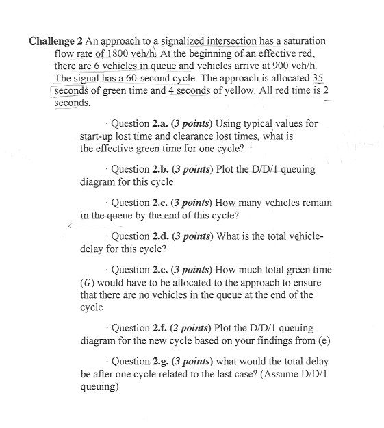 Solved An approach to a signalized intersection has a | Chegg.com