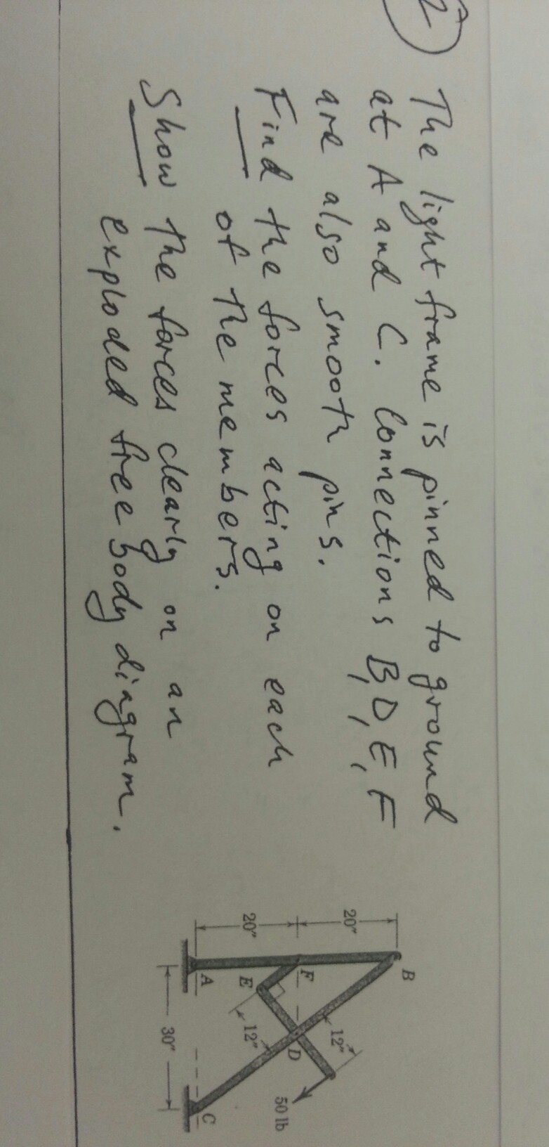 Solved The lyut frane is pinned to ground are also smoet s | Chegg.com