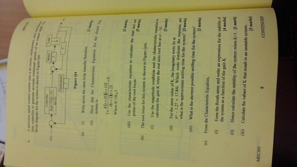 Solved A precision speed control system uses a dc motor, | Chegg.com