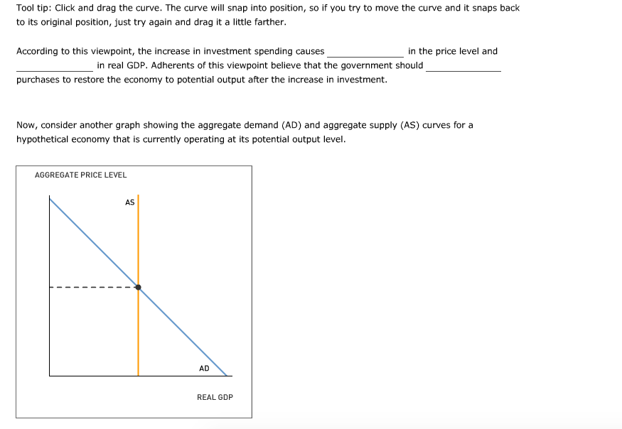 Solved The following graph shows the aggregate demand (AD) | Chegg.com