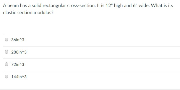 Solved A beam has a solid rectangular cross-section. It is | Chegg.com