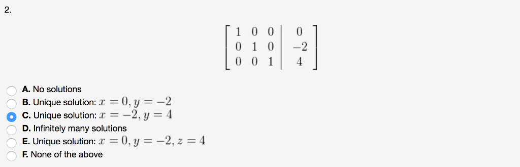 Solved (1 pt) The reduced row echelon form of a system of | Chegg.com Solved (1 pt) The reduced row echelon form of a system of | Chegg.com