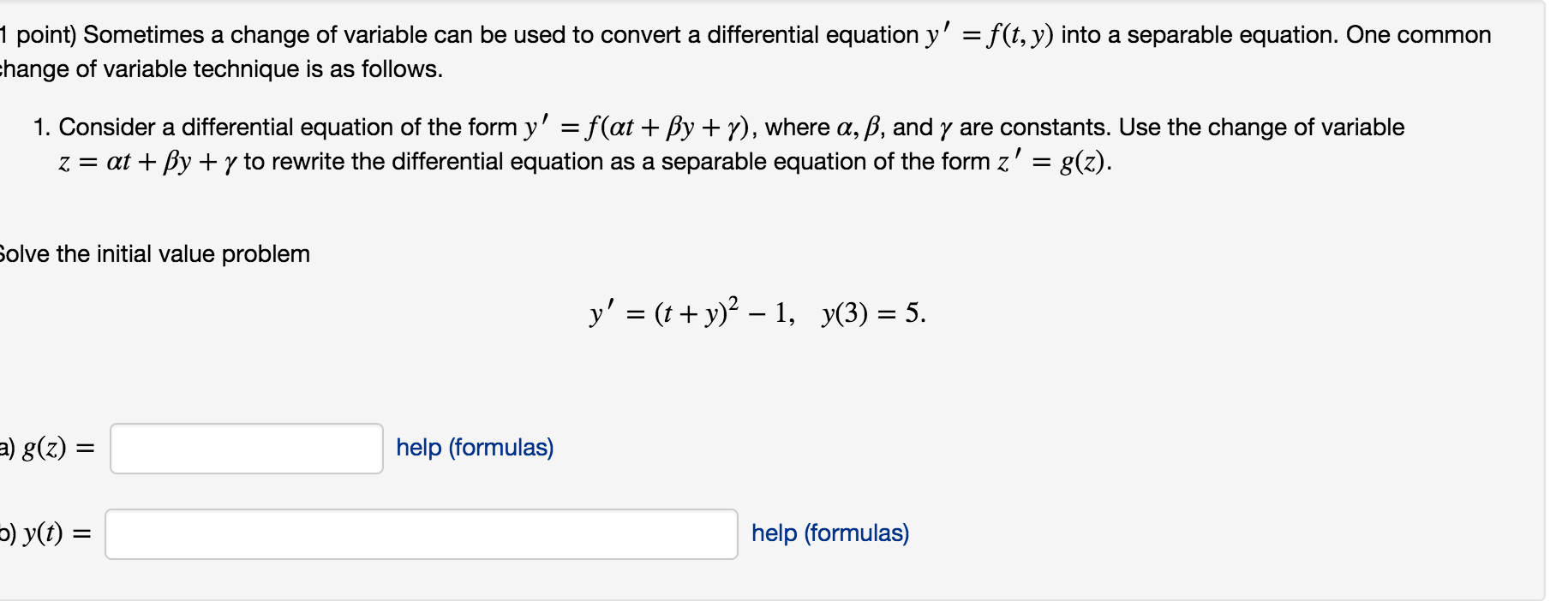 Solved Sometimes a change of variable can be used to convert | Chegg.com