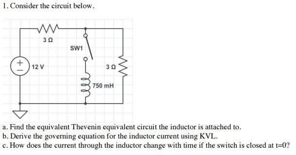 Solved Consider the circuit below. Find the equivalent | Chegg.com