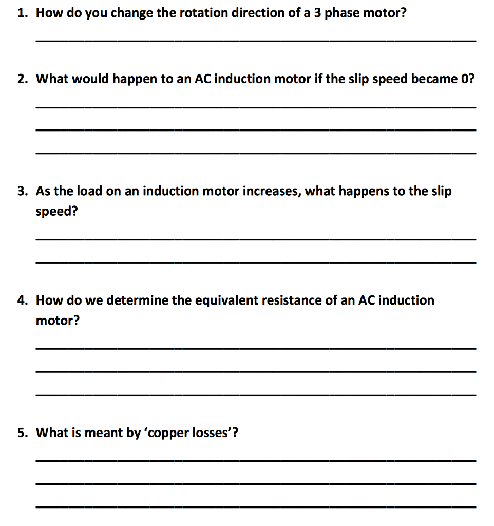 Solved How do you change the rotation direction of a 3 phase | Chegg.com