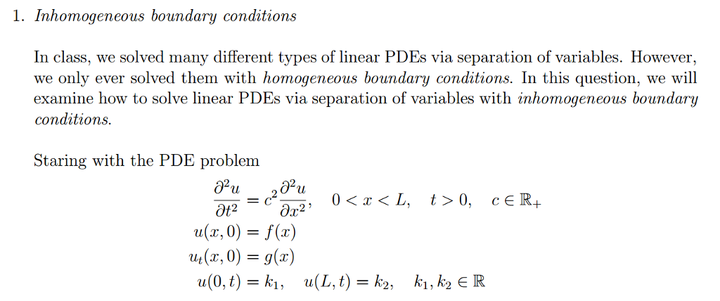 (Solved) : 1 Inhomogeneous Boundary Conditions Class Solved Many ... (Solved) : 1 Inhomogeneous Boundary Conditions Class Solved Many ...
