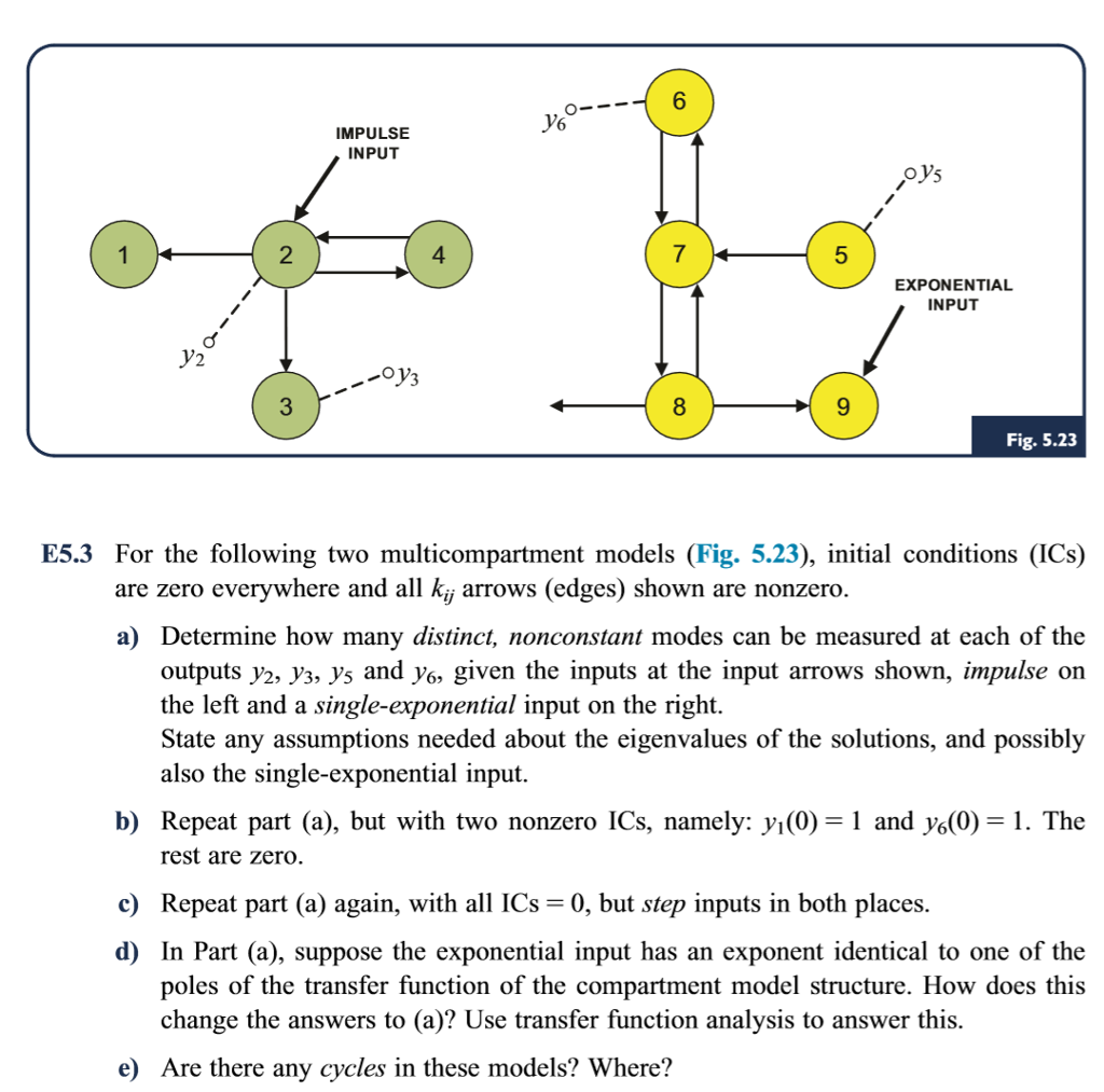 For the following two multicompartment models (Fig. | Chegg.com